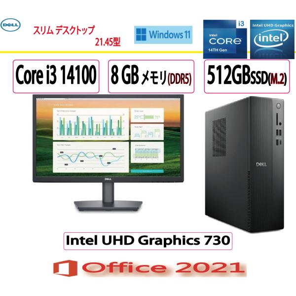 【基本スペック】筐体 省スペース CPU種類  第14世代 インテル Core i3 14100(Raptor Lake Refresh)CPU周波数  3.5GHz コア数 4 コアビデオチップ Intel UHD Graphics 73...