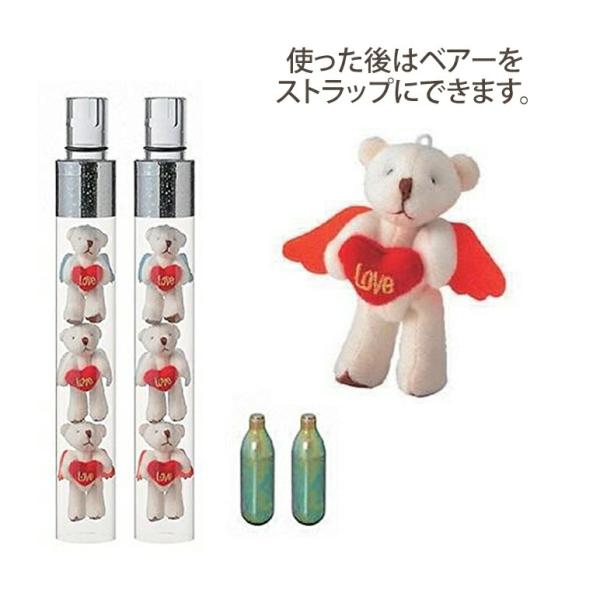 【返品不可】パラシュートベア 替玉 エンゼルベア6体(2本入り+ボンベ2本付) 結婚式 披露宴 パーティーグッズ エアーランチャー用 ぬいぐるみ 天使 ストラップ プレゼント テディベア クマ くま 熊かわいいエンゼルベア6体がパラシュート...