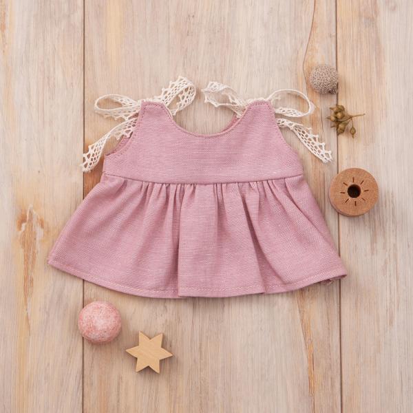 【ゆうパケット対応】手作り キット 肩リボン結びワンピース ふわふわきせかえぬいぐるみ レース ピンク ハンドメイド かわいい 子ども ベビー 出産 祝い プレゼント 着せ替え 手芸用品 手芸キット 女の子 男の子 pippiapple フ...