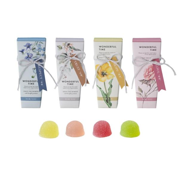 【キャンセル不可 返品不可】結婚式 プチギフト お菓子 おしゃれ ダーズンフラワー プチ（フルーツゼリー）単品 追加1個 ウェディング パーティー 二次会 ブライダル ギフト 送賓 お見送り お礼 お返し古来よりヨーロッパから伝わる人気のセ...