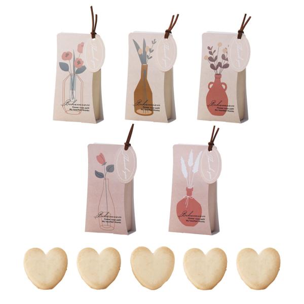 【返品不可 キャンセル不可】結婚式 プチギフト お菓子 おしゃれ フラワーベース プチ（ハートクッキー）1個 単品 追加 ウェディング パーティー 二次会 ブライダル ギフト 送賓 お見送り お礼 お返し 焼き菓子 スイーツ かわいい お菓...