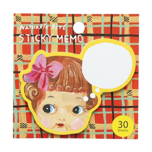 【クリックポスト発送可】<ご注文点数が多い場合は宅配便に変更となります>ナタリー・レテの描くポップ＆キッチュな世界がかわいらしい付箋になりました！こちらは、ナタリー・レテの代表的キャラクター、プリティー・ガールをフィーチャーした...