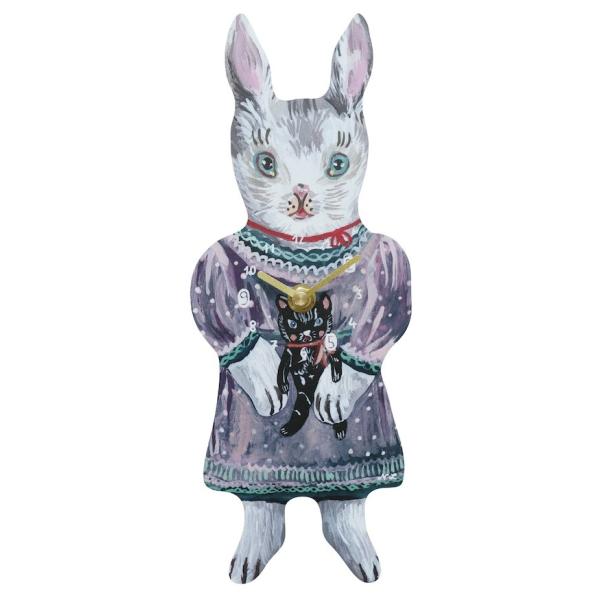 ナタリー・レテの描く、ポップ＆キッチュな世界が壁掛け時計になりました！こちらは、ナタリーの代表的キャラクター、ホワイト・バニー・ラビット、ブランシュをフィーチャーしたアーティスティックな一品。ナタリー独特のタッチ、荒々しくも美しい彩色の妙が...