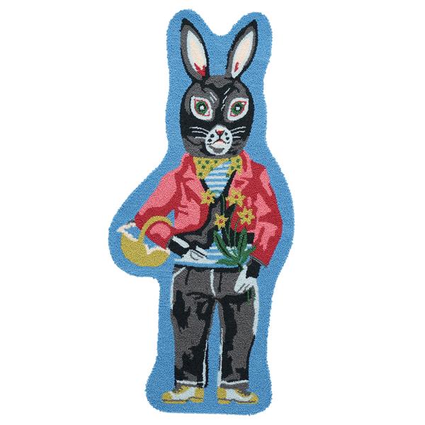 【クリックポスト発送可】<ご注文点数が多い場合は宅配便に変更となります>ナタリー・レテの描くポップ&amp;シュールなキャラクターたちがとびきりキッチュな室内マットになりました！こちらは、ナタリーの代表的キャラクター、ブラック・...