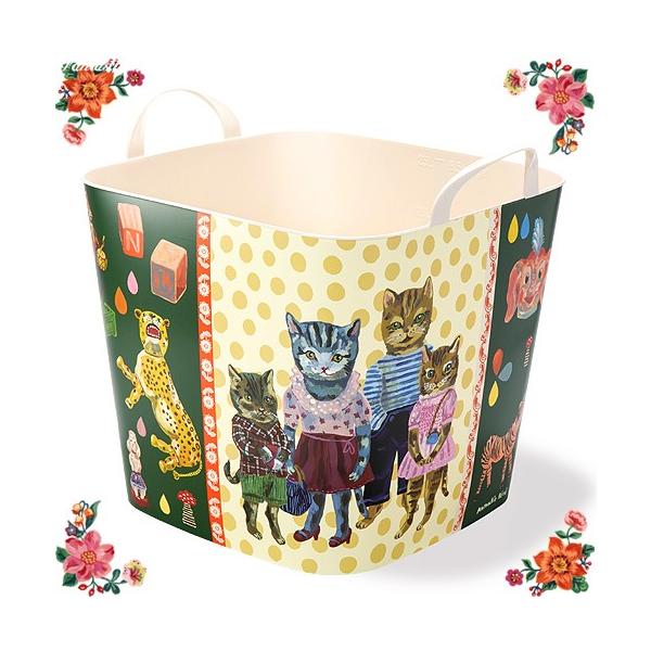 ナタリー・レテの描くポップ&amp;カラフルな世界がバスケットになりました！こちらはナタリーの代表的猫キャラクター、プリンセス・キャットと、"サーカス"をフィーチャーしたスペシャルなバケット。ナタリーのドール・シリーズやクッション・シリーズ...