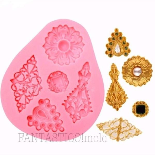 ハンドメイドに色々使えるシリコン型シリコンモールドです。ー40℃から210℃まで対応！シュガークラフト、シュガーベール、レジン、樹脂粘土、チョコレート型、キャンドル型、石鹸型、オルゴナイト、アロマハイストーンなどにお使いいただけます。日本で...