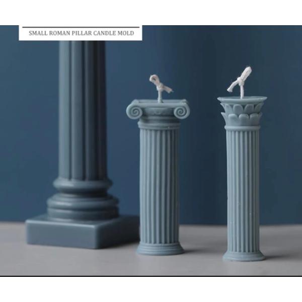 ハンドメイドに色々使えるシリコン型です。古代ローマの柱型♪お得な2種類セットです♪ー40℃から210℃まで対応！シュガークラフト、シュガーベール、レジン、樹脂粘土、チョコレート型、キャンドル型、石鹸型、オルゴナイト、アロマハイストーンなどに...