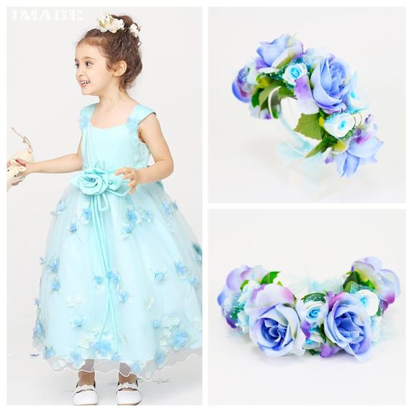 ☆素材：ポリエステル<br>☆カラー：青紫<br>☆リストレット周り：約15cm<BR>☆太さ最大：約5cm<BR>☆特徴：大人、子供兼用<BR><br>当店の花冠はオ...