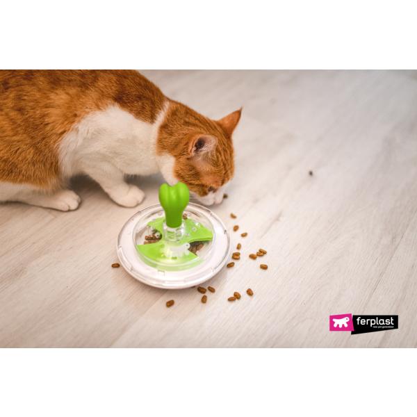 イタリアferplast社製、愛犬 愛猫の為の知育トイ。中身が見えるのでペットが興味を持ち、運動不足解消、ストレス発散にもピッタリですよ！ 【ココがポイント！】おやつを入れる時、おもちゃの前で「まて！」をさせます。ワンちゃん、ネコちゃんがお...