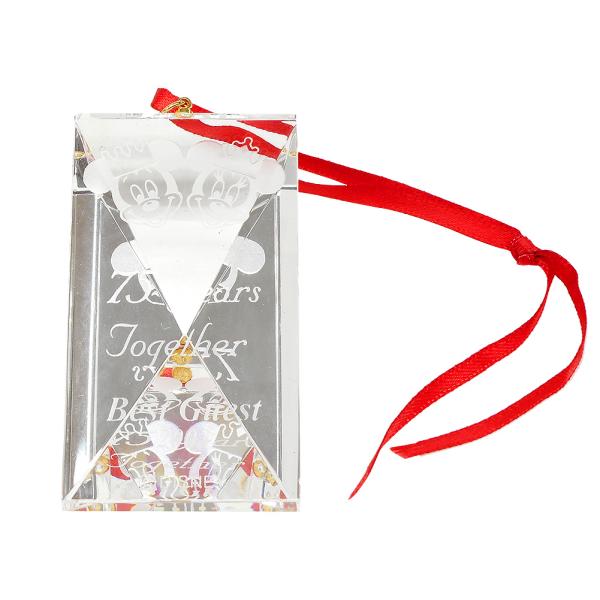 アメリカディズニーカタログ限定　2003年 Arribas Bros.(アリバスブラザーズ)社製クリスタル ディズニーカタログ優良会員"ベストゲスト"へのプロモーションアイテム。 ミッキー生誕75周年記念 サイズ：高さ約8cm 