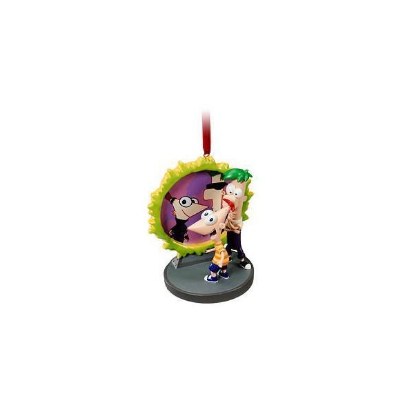 ディズニーストア限定　USA　2011年　クリスマス期間限定ディズニーチャンネルのオリジナル人気アニメ番組「フィニアスとファーブ Phineas and Ferb」サイズ：高さ約8.5cmNew1111_01