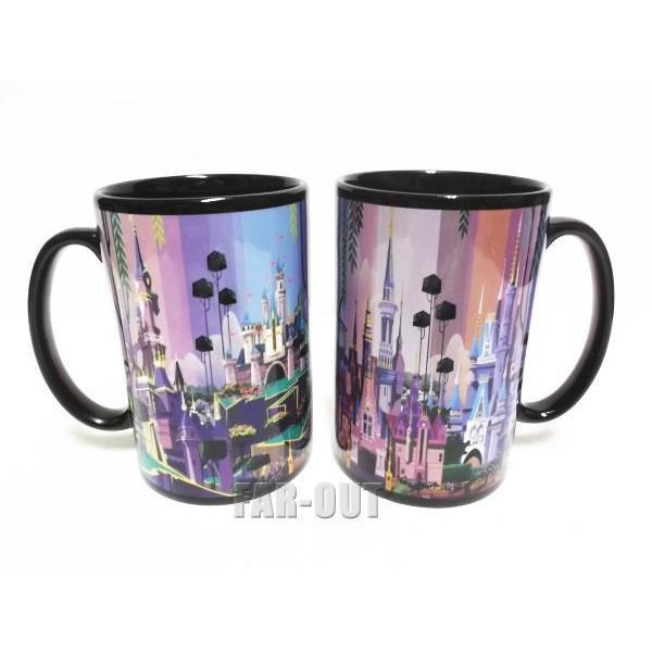 WDI　ウォルトディズニーイマジニアリング　 USA　2015年 社員限定のため生産数は限られています。世界のディズニーランドにあるキャッスルのそれぞれ異なる4つの建物をひとつのマグにデザインした、光沢のあるとてもきれいなマグカップ陶器製サ...