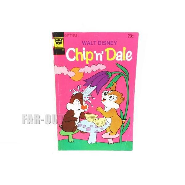 WHITMAN コミックブック　アメリカ　1973年 チップとデールが主役となった、32ページ フルカラーのコミックブック雑誌のサイズ：26cm x 17cm経年による自然劣化はありますが、状態は経年の割にはとても良好です。 New1510_01