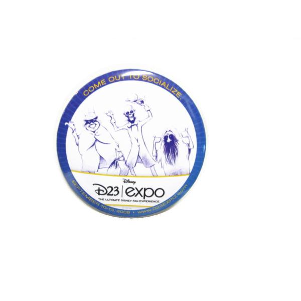 D23 Expo エキスポ限定　アメリカ　2009年第1回エキスポ プロモーション缶バッジサイズ：直径7.5cm ※D23エキスポ 2009年より創設されたディズニーの公式ファンクラブD23（Dはディズニーの頭文字、23 はディズニー・スタ...