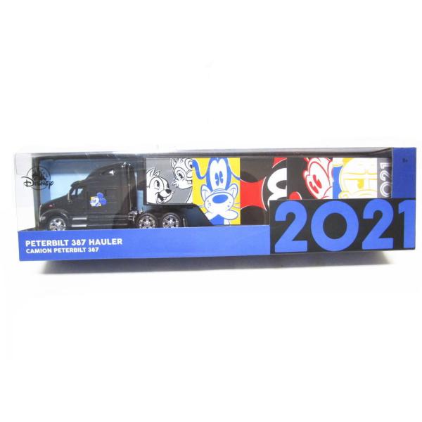 ディズニーテーマパーク限定  USA　2021年 世界的に有名なアメリカの大型トラック製造会社 Peterbilt ピータービルトとディズニーのコラボレート1/64スケール　ダイキャストメタル　一部プラスチック製車のサイズ：長さ約36cmボ...