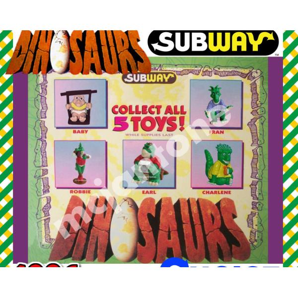 アメリカに本社を置くサンドイッチを主力商品とするファストフードチェーン店 サブウェイ Subway1995年PVCフィギュア　5点コンプリートセットセサミストリートやマペットのクリエーターのジム・ヘンソン Jim Henson（1990年死...