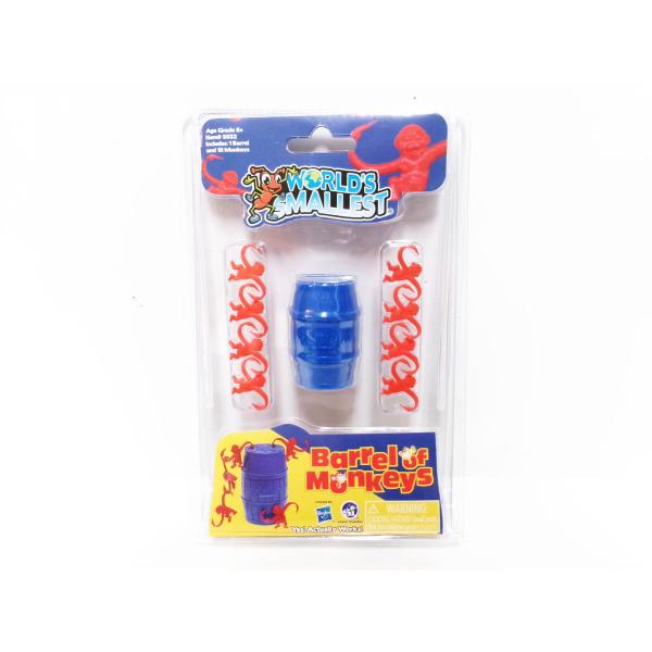 アメリカ　期間限定クラシックトイをミニチュアサイズのフィギュアとして展開する「 WORLD’S SMALLEST 」シリーズバレルオブモンキー　映画トイストーリーにも登場した1989発売のおサルをつなげて遊ぶアメリカのおもちゃ実際に遊べます...