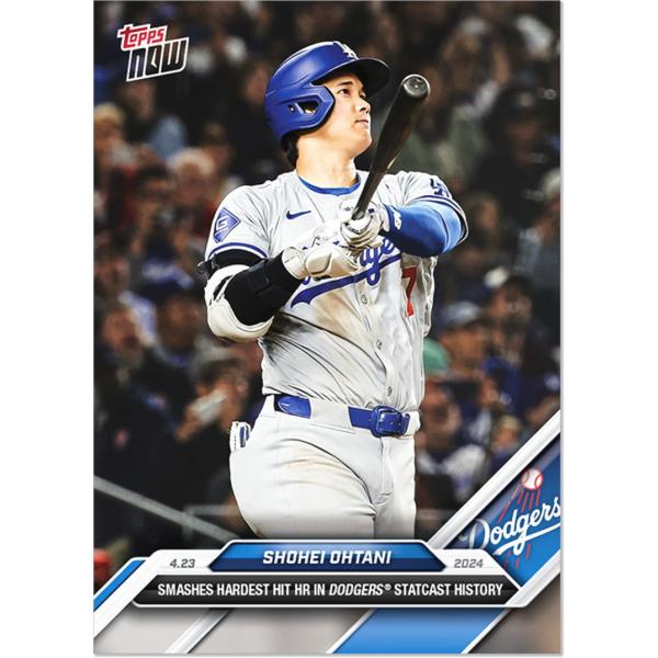 アメリカのコレクターカードメーカー TOPPS社製2024年4月23日に大谷翔平選手が放った最速の打球速度ホームラン記念24時間限定で発売されカードコレクターカード専用ケースに入れてのお届けになります。New2405_22〓クリックポスト配...