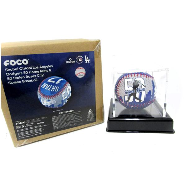 アメリカ　FOCO社　2025年 MLB正規ライセンス商品限定550個　ディスプレイケース入り　台座ベースにシリアル番号入りの鑑定書が貼られています。（手書きの番号は画像とは異なる場合があります）ボールは、ディスプレイケースを上下にスライド...
