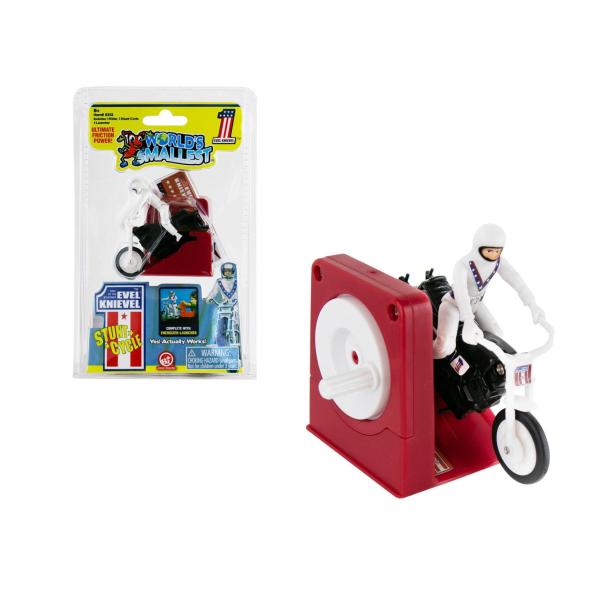 アメリカ　期間限定品クラシックトイや雑貨 ゲームなどをミニチュアサイズのフィギュアとして展開する「 WORLD’S SMALLEST 」シリーズイベル・クニーベル(Evel Knievel)は アメリカのオートバイのスタントマン、エンターテ...
