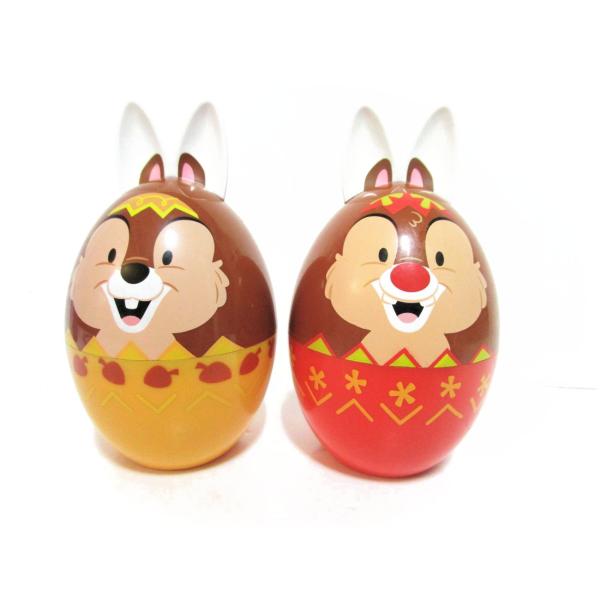 アメリカ　ディズニーランド  2026年ダウンタウンディズニーで行われたイースターイベント 「Egg stravaganza 2026」記念プロモーションアイテム卵型のチップとデール2点セットキャラクターのシール付きバスケット型マップ付きサ...