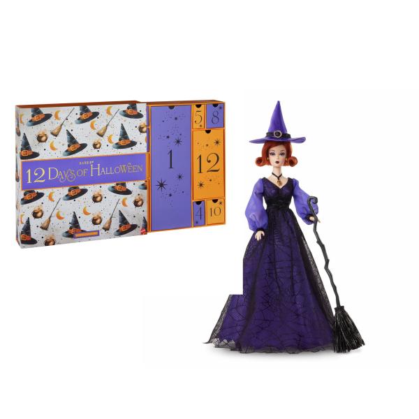 マテル社  USA 大人のコレクター向けにデザインされたBarbie Signatureシリーズ2025年 ハロウィーン記念たくさんのトリックとトリートを楽しめる魅惑的なヴィンテージフェイスドール満月の下でのハロウィンパーティーに向けて、蜘...