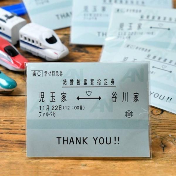 結婚式 披露宴 プチギフト 紅茶 新幹線 チケット風 お見送り ギフト ウェディング ブライダル