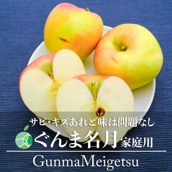 サビやキズなどがある家庭用のぐんま名月です。果肉や味に問題はなく、果皮をむいて頂ければおいしく食べて頂くことができます。ぐんま名月は、あかぎとふじを交配して誕生した群馬県生まれのりんごで、1991（平成3）年に品種登録されました。生産地によ...