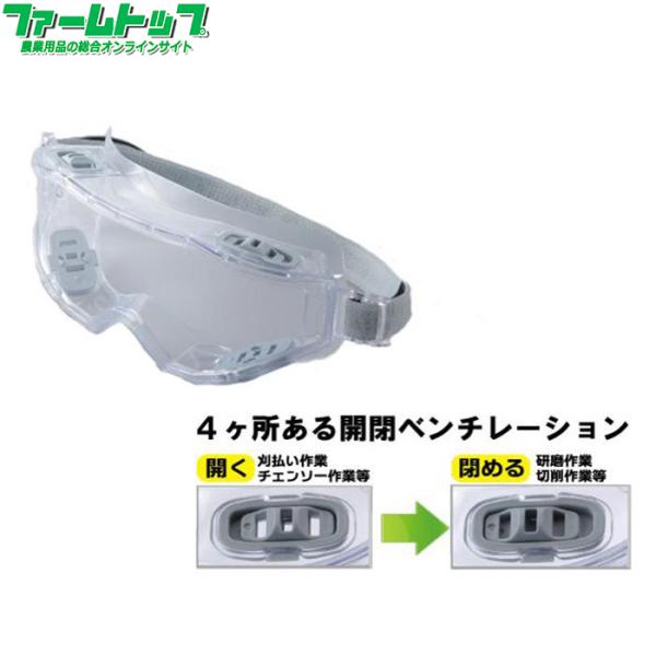 トーヨーセフテーィ 防じんメガネ　No.1292【商品特長】●開閉ベンチレーション付き！●眼鏡との併用に最適！【用途】●刈払い作業・チェンソー作業等●研磨作業・切削作業等【仕様】●JIS規格品●くもり止め加工レンズ【製品重量】●約83ｇ【材...