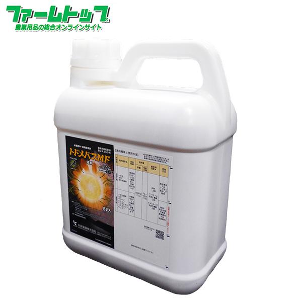 水稲用中・後期除草剤　トドメバスMF液剤枯らそうぜ、水田雑草。【商品特長】●高葉齢のノビエに卓効のメタミポップと、広葉雑草に効果の高いベンタゾンを配合した茎葉処理除草剤です。●生育の進んだ各種雑草に対して高い効果が期待できます。●除草効果の...