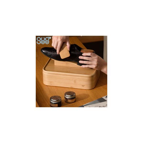 ブランド名：グディ GUDEEカラー：ナチュラル革靴の靴磨きアイテムを収納できるシューケア収納ボックスです。馬毛ブラシが1つ付いています。天然の竹で作られており、ナチュラルな素材感が魅力です。フタの片面は、靴磨きがしやすいようにフットレスト...