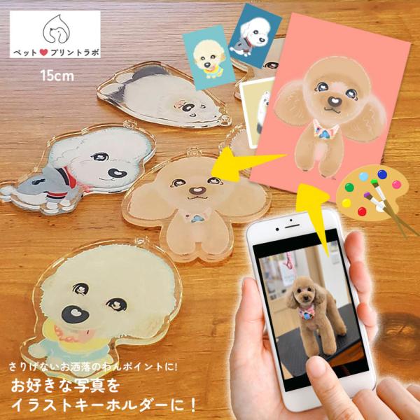 2個ご注文いただくと、3個目無料プレゼント！あなたのかわいいペットをイラスト オリジナルアクリルキーホルダーにします！犬や猫だけでなく様々な動物や、もちろんお子様や赤ちゃんのお写真でも可能！愛車やバイク好きな方へのプレゼントにもおすすめです...