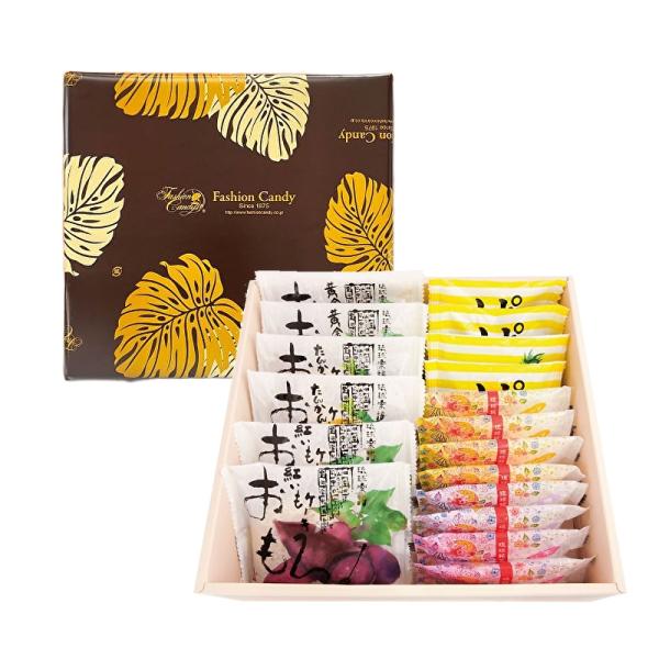 ファッションキャンディで人気の沖縄を感じられるお菓子を詰め合わせたギフトBOX沖縄土産としてはもちろん、お中元や各種ギフトにオススメ！・沖縄県産素材を使用したケーキと香ばしく焼き上げたパイ生地でまろやかなクリームチーズをサンドした「おもろ」...
