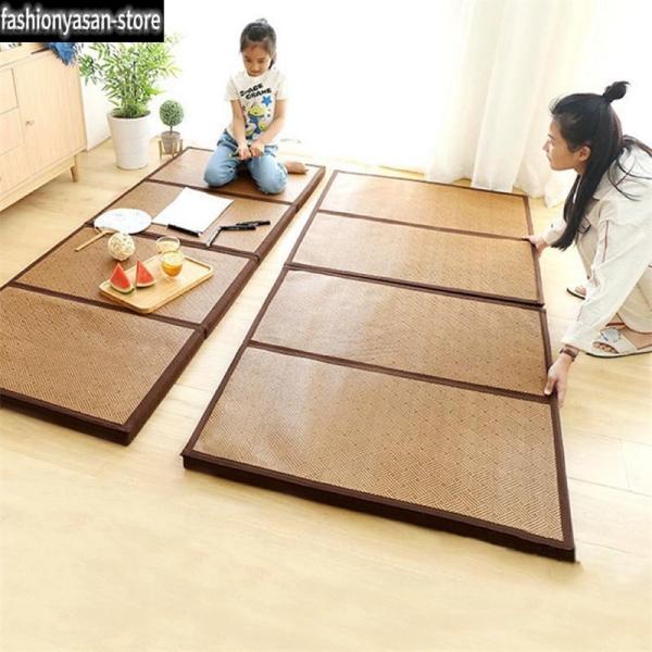 布団のカビ防止草折りたたみマット(シングル) 厚さ4.5cm !!!!65x180cm置き畳み 畳 ユニット ユニット畳 フローリング 敷くだけ 折り畳み マット 人気 高級