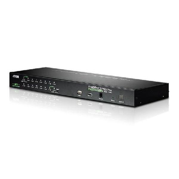 CS1716iは、ローカル/リモート1ユーザー対応の16ポートデジタルKVMスイッチです。ローカルとリモートで1バスを共有し、TCP/IPネットワーク経由で16台のサーバーにリモートアクセスして操作を切り替えることができます。PS/2・US...