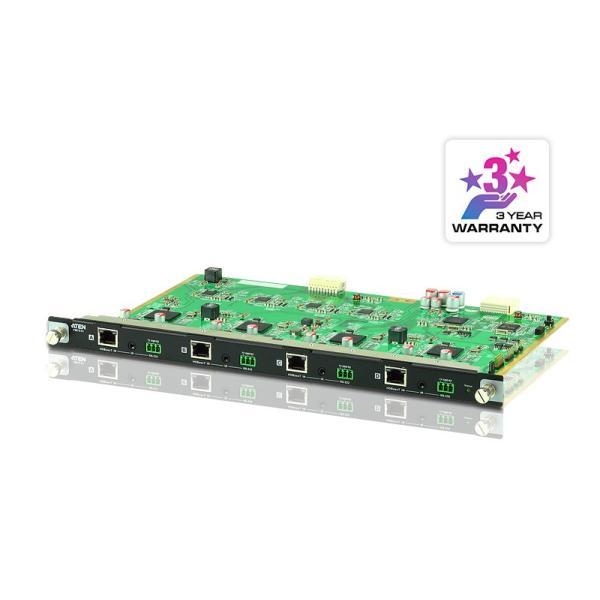VM7514は、VM1600モジュール式マトリックススイッチャー用の4ポートHDBaseT対応入力ボードです。本製品にHDBaseT対応トランスミッター※を接続することで、HDMI対応ソースデバイスをカテゴリ6a/7ケーブル1本で最長100...