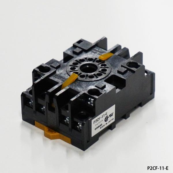 オムロン　P2CF-11-E　丸形ソケット 11ピン 表面接続　フィンガープロテクト構造 M3.5ネジ端子 DINレール取付可