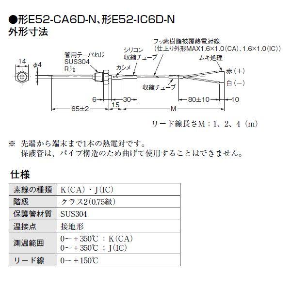 温度センサは温度調節器の感熱部として使用  測定しようとする温度、場所、周囲雰囲気に応じて選択可能  種類、形状、長さおよび端子部の形状によって、各種品揃え
