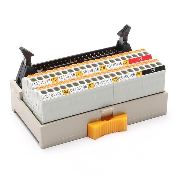 東洋技研　PCX-1H40-TB40-M2-Y　コネクタ端子台　コネクタ仕様ヒロセ電機MIL　三菱電機、富士電機PLC対応　40極　スプリングロック式　端子間ピッチ3.5mm　寸法（幅）75.0mm対応PLCメーカー 三菱電機（株）、富士電...