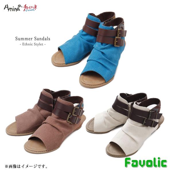 Summer Sandals- Ethnic Stylet -ホールド感あるエスニック調のサンダルシンプルカラーでファッショに合わせやすい内側にファスナーがあるので着脱が簡単足元をしっかりホールドしてくれるので安定感のある履き心地フェイクレ...