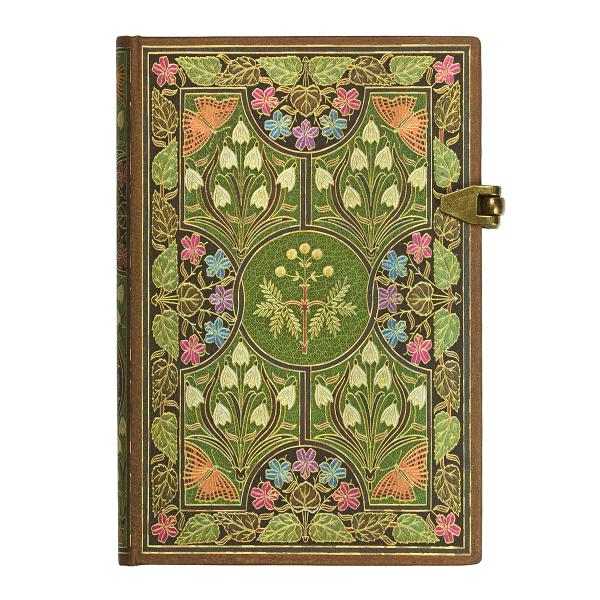 美しいデザインと書籍のような製本の “特別なノート”、ペーパーブランクス。表紙いっぱいに草花や蝶が敷きつめられた、優しいデザイン。モスグリーンが印象的な、クラシカルでかわいいノートです。カバー ： ハードカバー　留め金付きサイズ ： ミニ　...