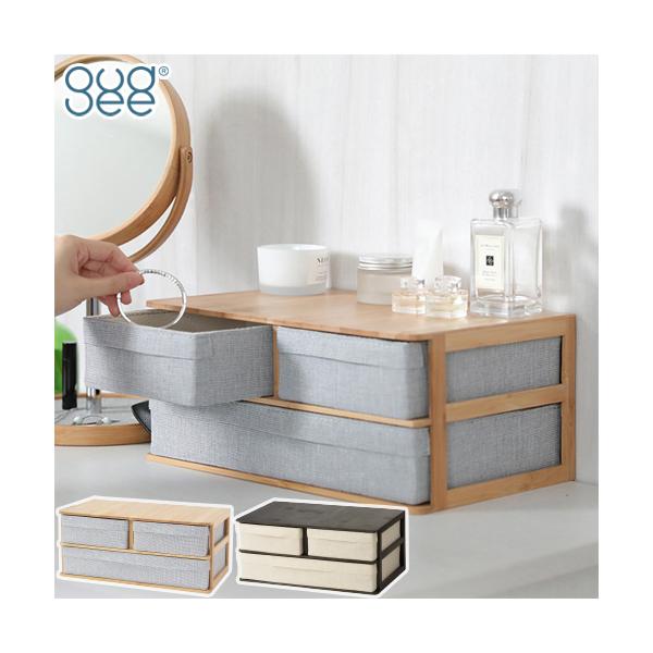 REE Desktop drawer cabinet / 3-drawer cabinet●Reeは、文房具やアクセサリーなど小物収納に便利な引き出しタイプの卓上収納ケースです。●布製の引き出し部分は、丈夫な作りで、内側にはアイテムを柔らか...