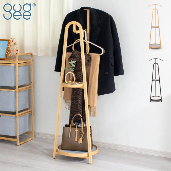 ●竹(バンブー)のフレームがナチュラルでスタイリッシュなコートハンガーです。●バレットスタンドとは、コートやスーツを掛ける、背広掛けスタンドのことです。●カーブを描いたT字型ハンガーは、ジャケットやコートなどしっかりと支えます。●2つの小物...