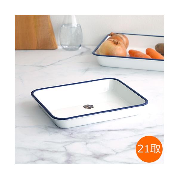 ●老舗琺瑯メーカー『野田琺瑯』の職人の手作業によって、一つ一つ丁寧に作られている「月兎印」の琺瑯バット。乳白色がかったやさしい白にネイビーのラインがどことなくレトロで懐かしいキッチンツールです。●ガラス質の琺瑯は、プラスチックに比べ色や匂い...