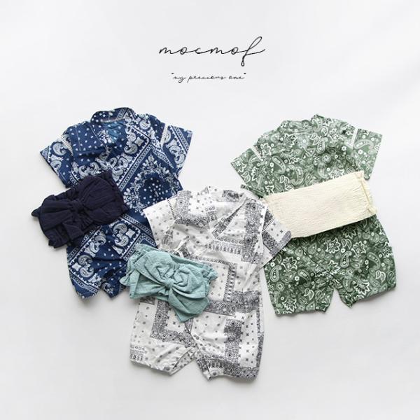 ▼カテゴリー浴衣 甚平 ゆかた じんべい ロンパース カバーオール 部屋着 ルームウエア つなぎ 和服 和装 衣装 コスチューム ベビーファッション ベビー服 子供服▼色ホワイト ネイビー 抹茶 グリーン カーキ 白 緑▼形状かわいい おし...