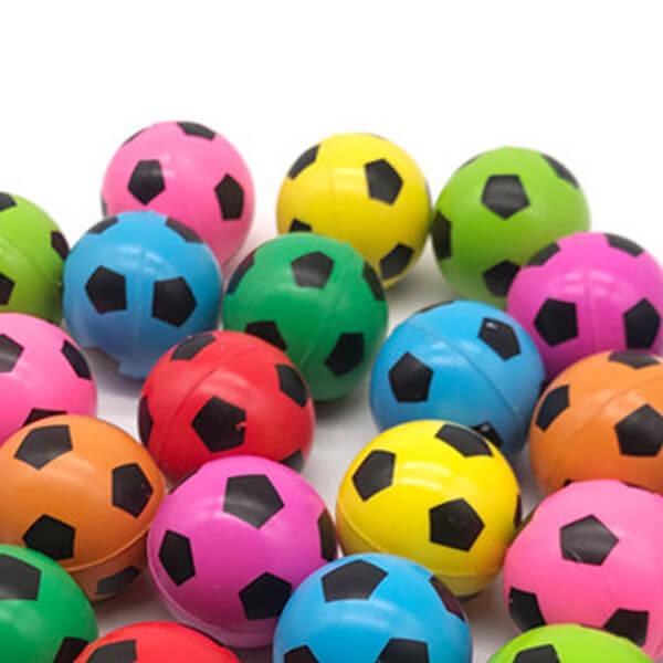 〜商品仕様〜サッカーボールサイズ　直径　27ミリ,22ミリ※同色間でも　多少の色違いがあることがあります写真のとおり子供のおもちゃ的なスーパーボールです。対象年齢：６歳以上（６歳未満のお子様に与えないでください）多少の印刷ミス、汚れ等がある...