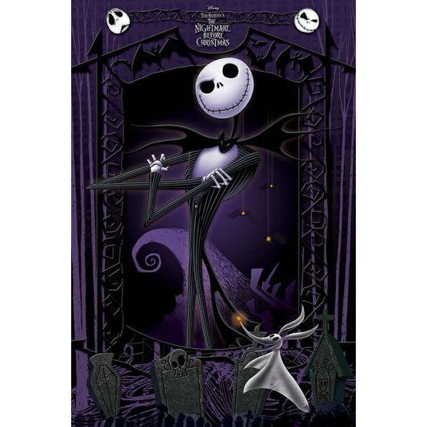 ナイトメアー・ビフォア・クリスマス（ジャック）の輸入ポスターです。【英文タイトル】 Nightmare Before Christmas【サイズ】 91.5 × 61.0 cm【適合ポスターフレームサイズ】 WG サイズ●ポスターは全て著作...