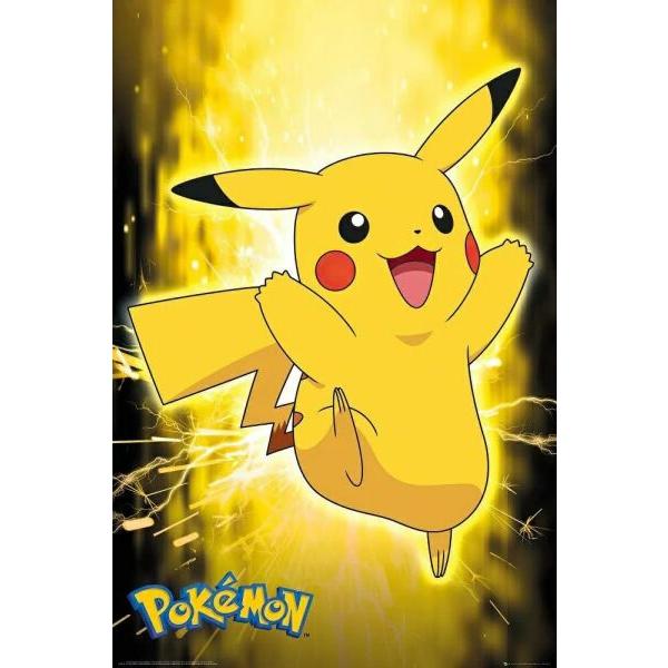 ポケットモンスター（ポケモン） ピカチュウの輸入ポスターです。【英文タイトル】 POKEMON - Pikachu Neon【サイズ】 91.5 × 61.0 cm【適合ポスターフレームサイズ】 WG サイズ●ポスターは全て著作権・版権・肖...