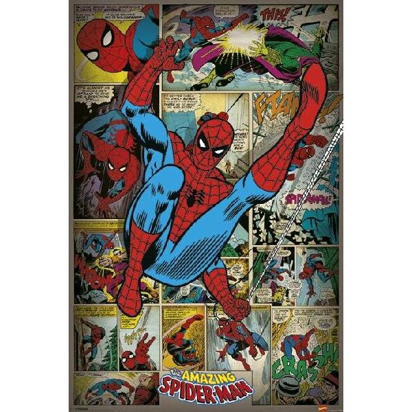 スパイダーマン（マーベル・コミック）の輸入ポスターです。【英文タイトル】 Marvel Comics(Spider-man)【サイズ】 91.5 × 61.0 cm【適合ポスターフレームサイズ】 WG サイズ●ポスターは全て著作権・版権・肖...