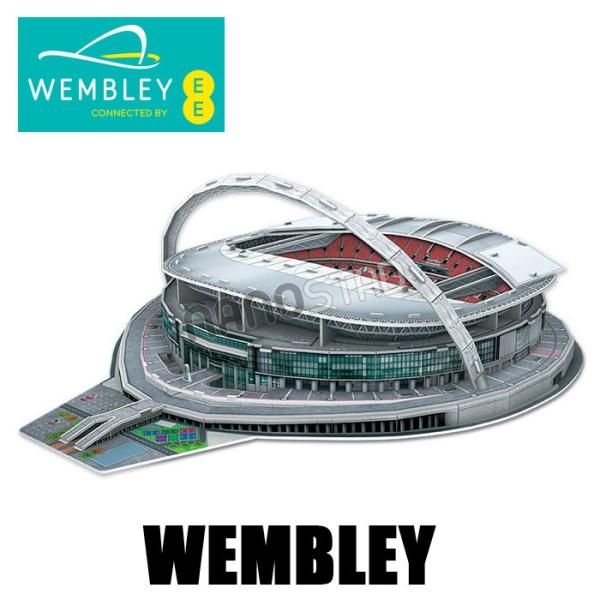 サッカーイングランド代表のゲームで使用する「サッカーの聖地」ウェンブリー・スタジアムの立体パズル。サッカー以外にも数々の有名アーティストのライブなどでも使用。スタジアムの観客席から道路、銅像に至るまで外観を忠実に再現した豪華3Dパズル。立体...